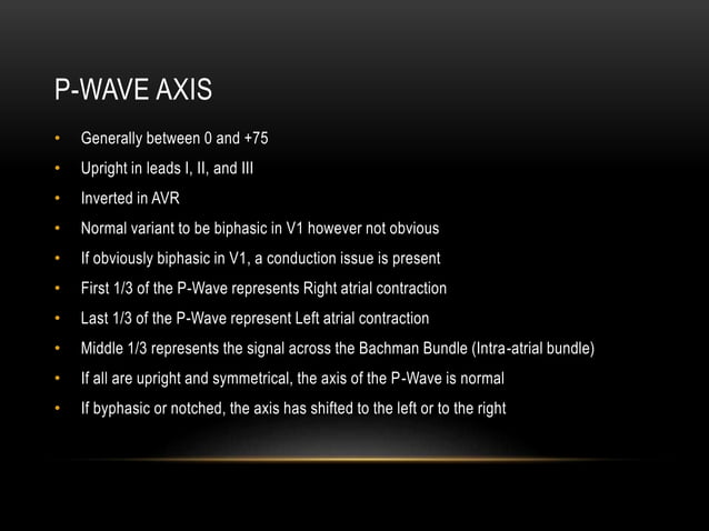 P wave axis and escape rhythms | PPT