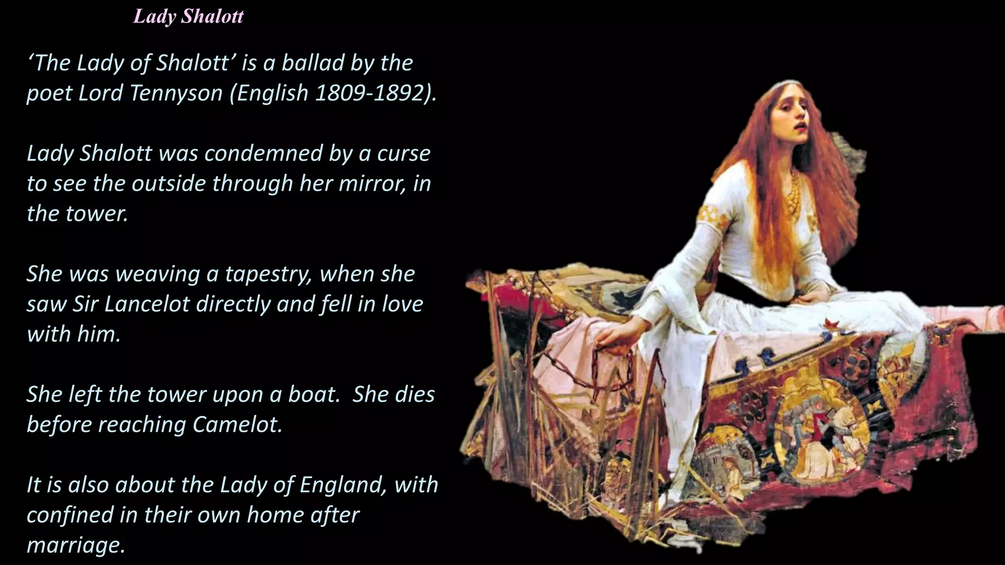 The Lady of Shalott - Tennyson & Mckennitt 1.0 | PPSX