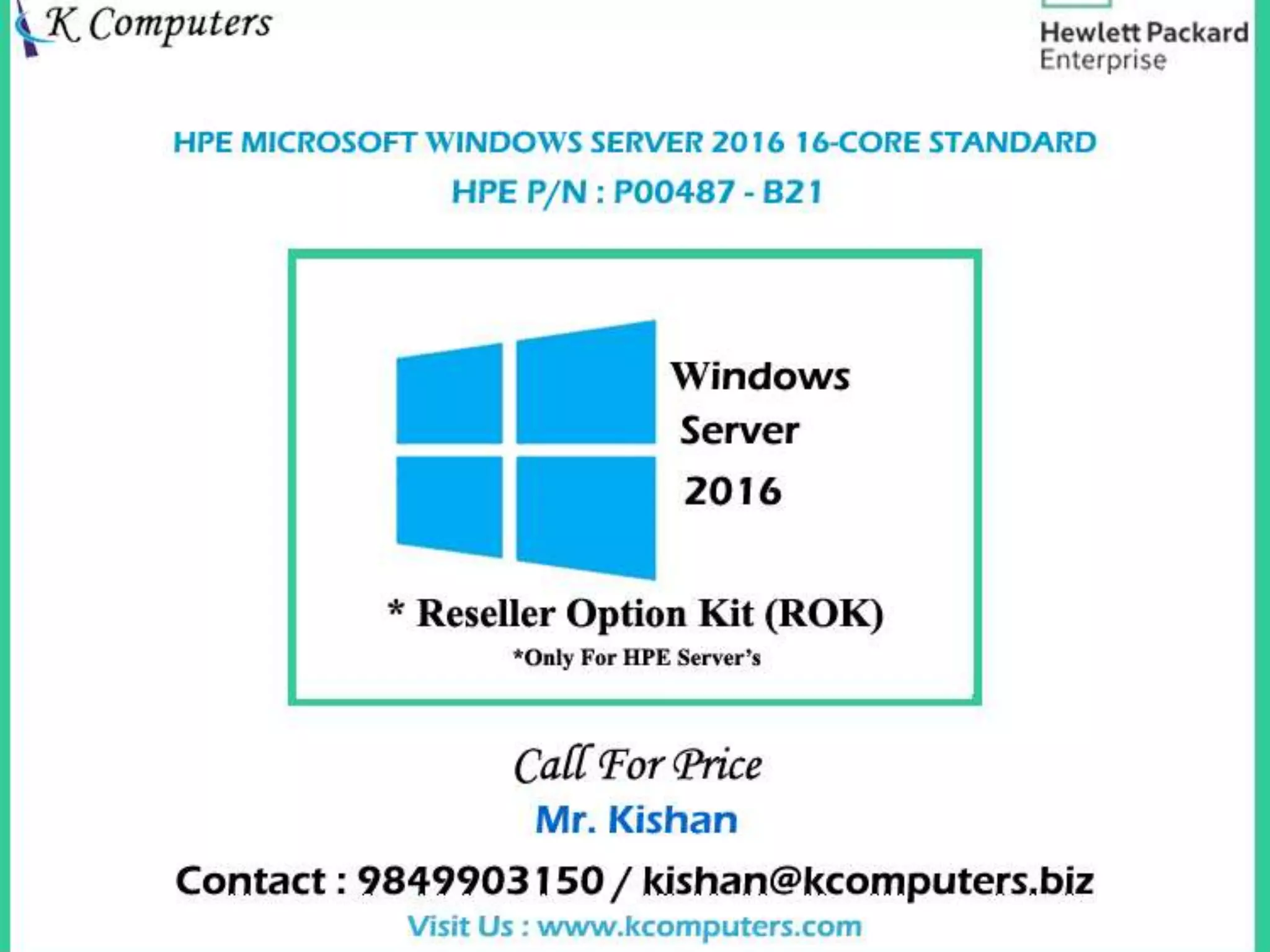 HPE MICROSOFT WINDOWS SERVER 2016 16-CORE STANDARD | PPT