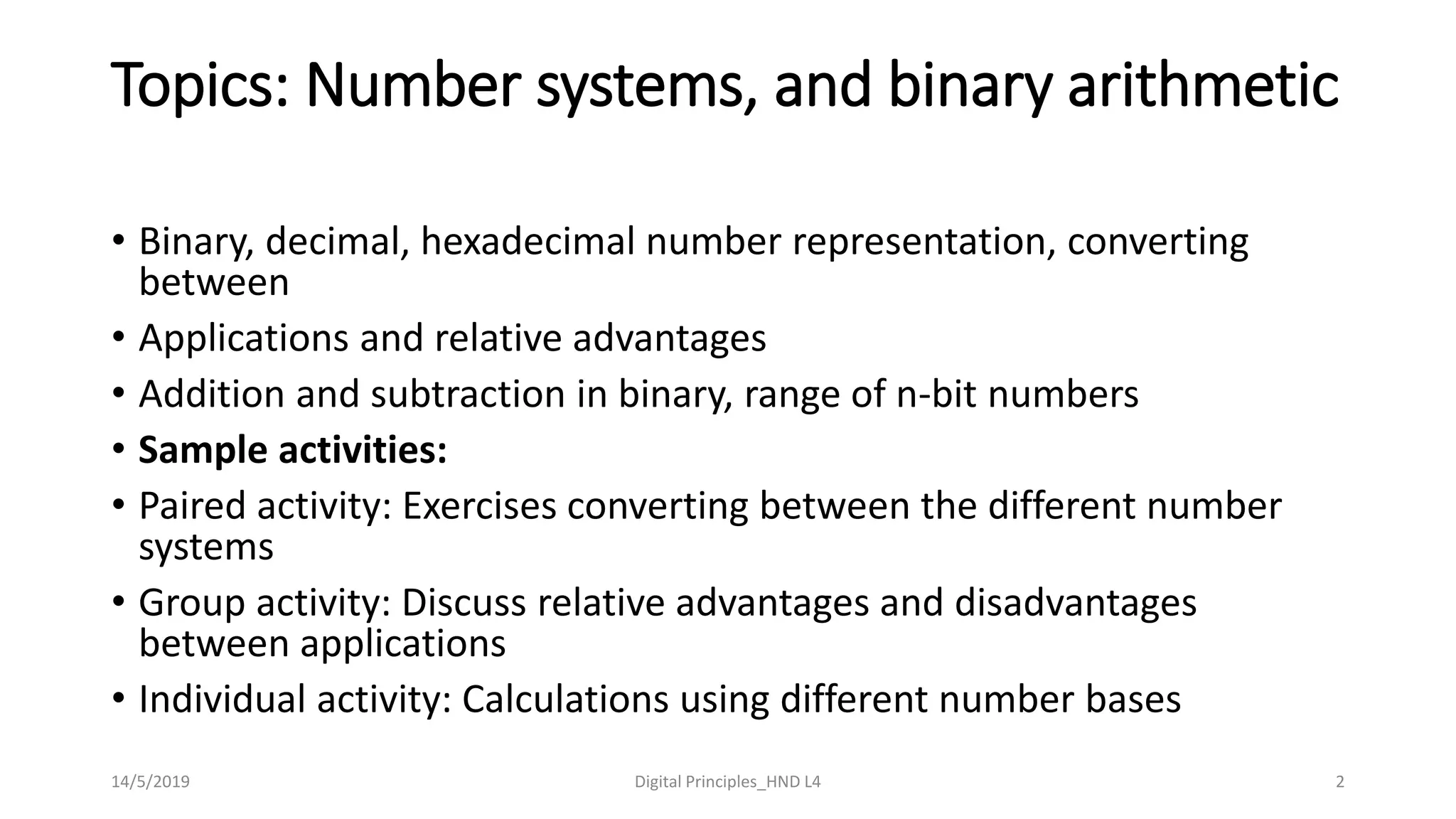 Digital Principles-Number systems | PPTX