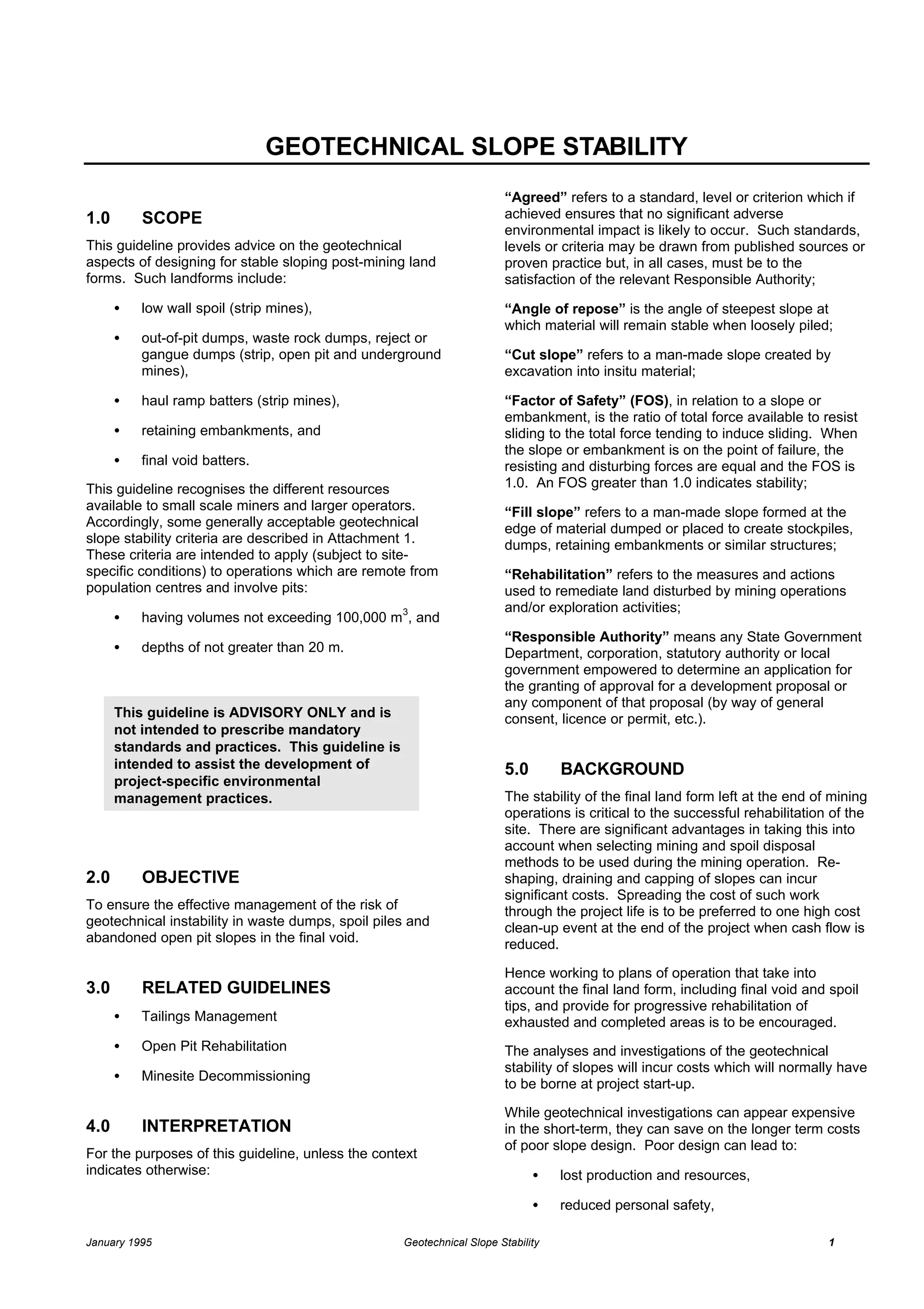 GEOTECHNICAL SLOPE STABILITY | PDF