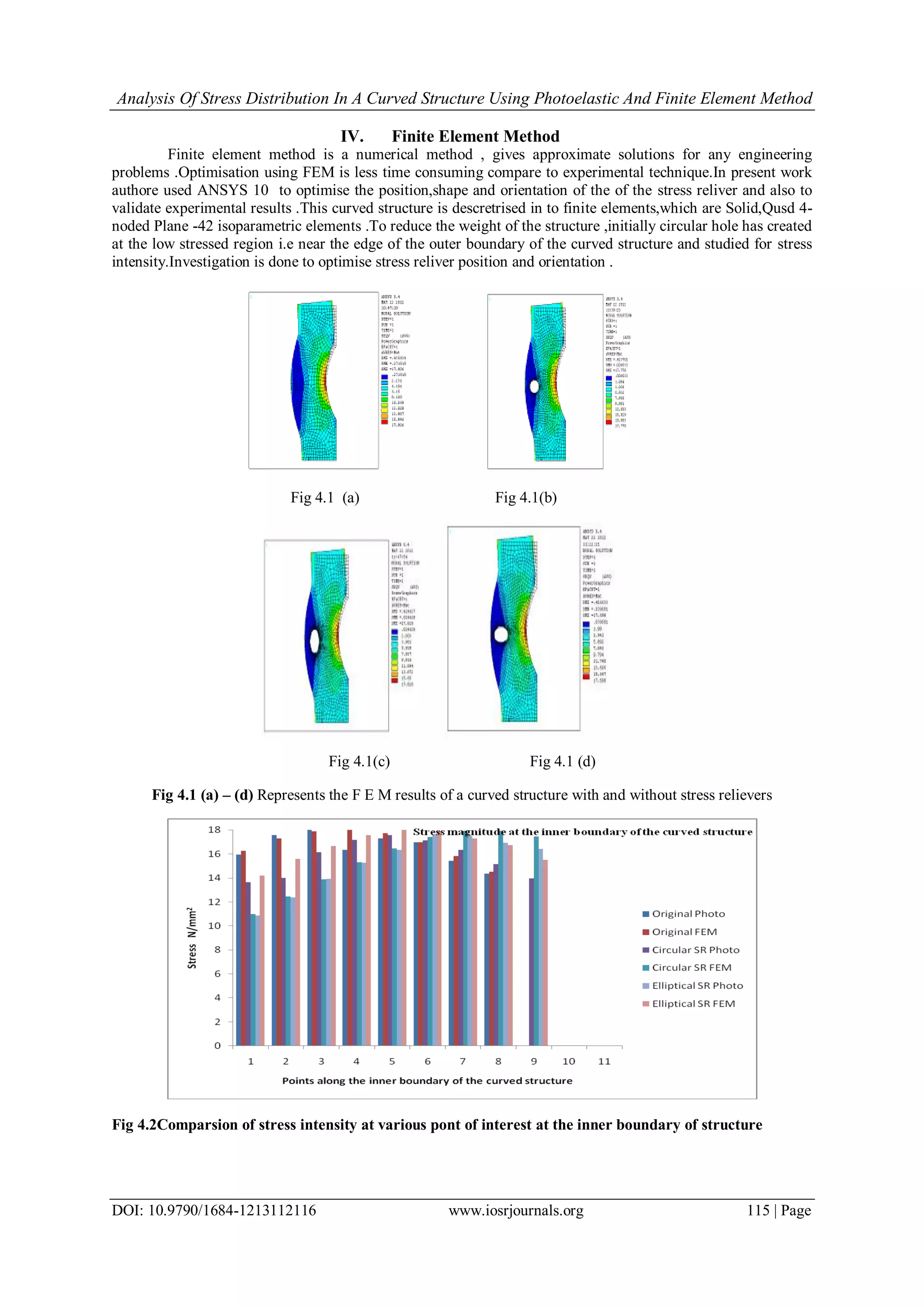 Analysis of Stress Distribution in a Curved Structure Using Photoelastic and Finite Element ...