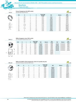 Raccords et accessoires filetés ISO / ISO threaded unions and accessories - FG INOX | PDF