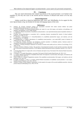 Macrodontia of an impacted upper second premolar: acase report of a ...