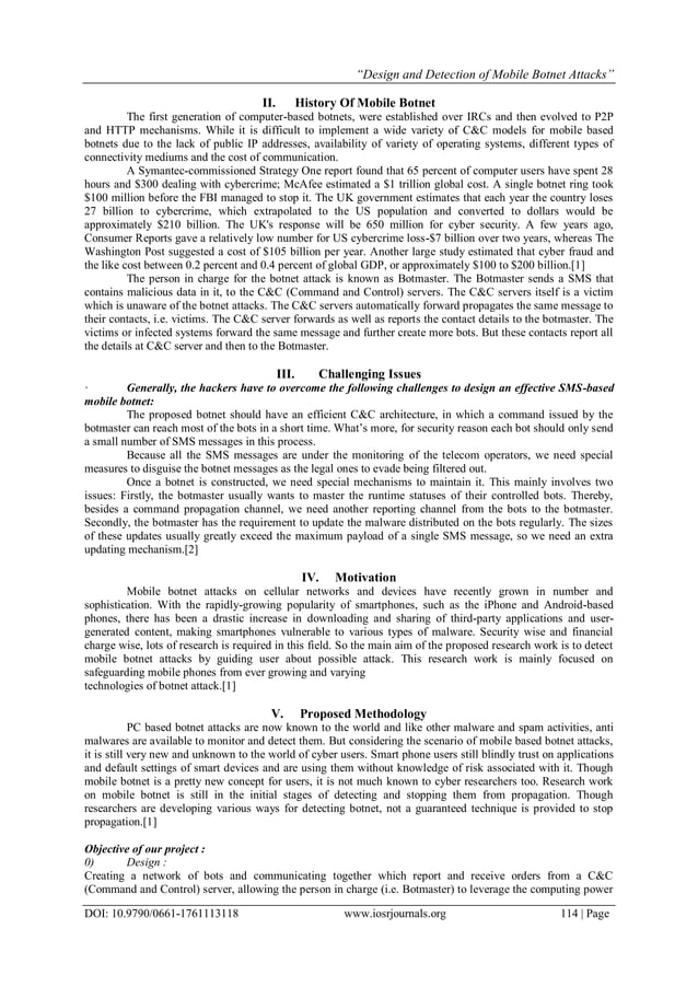 “design And Detection Of Mobile Botnet Attacks” Pdf