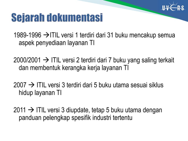 pengenalan mata kuliah pengantar itil framework | PPTX