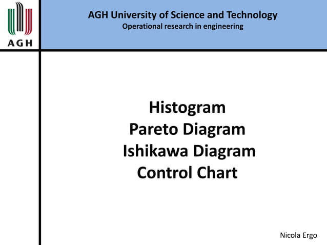 Histogram, Pareto Diagram, Ishikawa Diagram, and Control Chart | PPTX