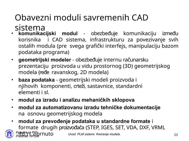 P01 Uvod - PLM - CAD - Geometrijsko modeliranje.pptx