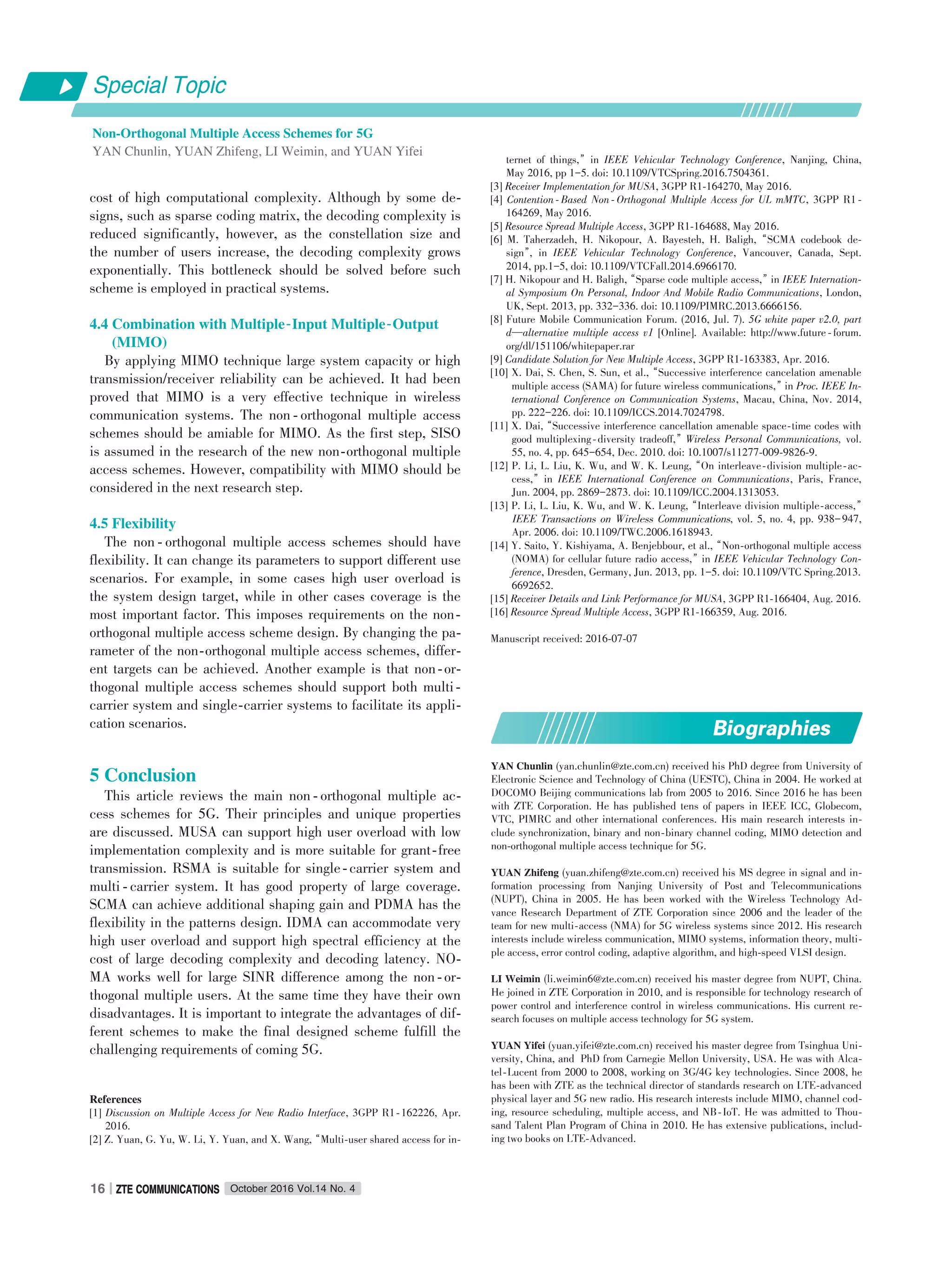 Multiple Access Techniques for 5G | PDF