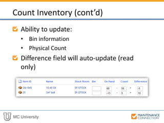 P03 - Inventory Management Tools (MCU) | PPTX