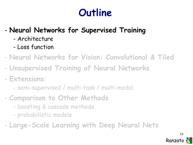 P03 neural networks cvpr2012 deep learning methods for vision | PPT