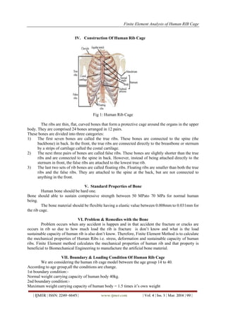 Finite Element Analysis of Human RIB Cage | PDF