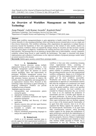 An Overview of Workflow Management on Mobile Agent Technology | PDF | Computer Software and ...