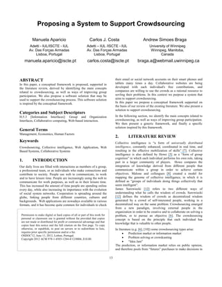 Proposing a System to Support Crowdsourcing | PDF