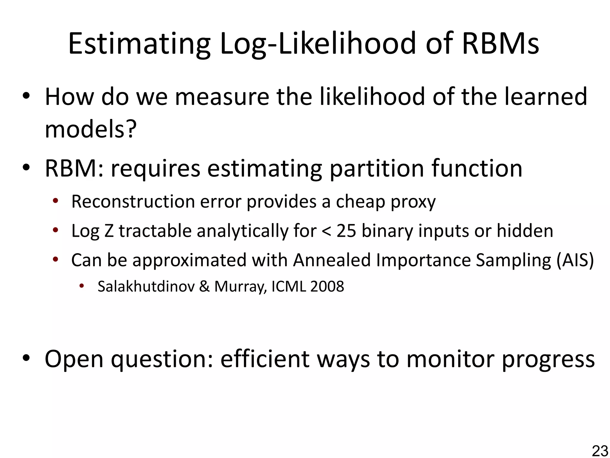 P04 restricted boltzmann machines cvpr2012 deep learning methods for vision | PPT