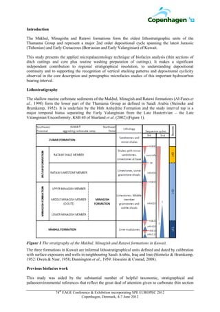 P053Biofacies, palaeoenvironments and stratigraphy of the Ratawi ...