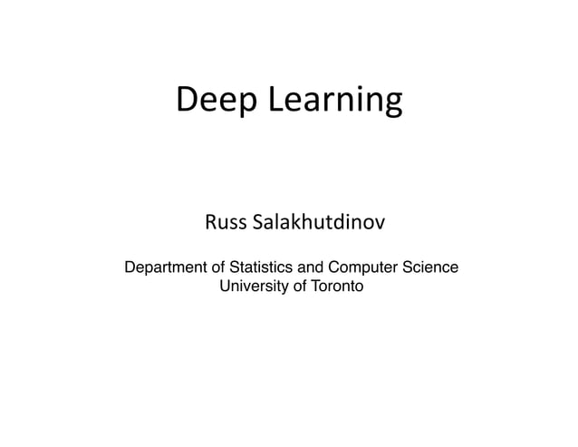 P05 deep boltzmann machines cvpr2012 deep learning methods for vision | PPT