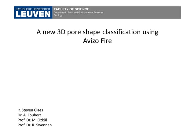 A new 3D pore shape classification using Avizo Fire | PDF | Geology | Science