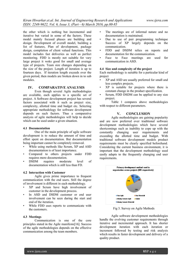 Comparative Analysis of Agile Software Development Methodologies-A Review | PDF