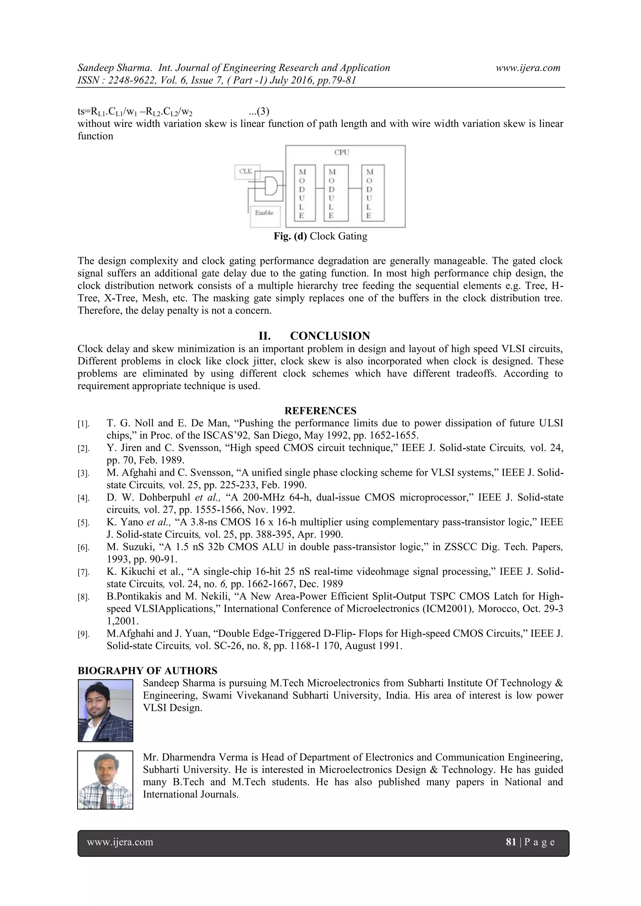 Low Power Clock Distribution Schemes In Vlsi Design Pdf Computer Networking Computing