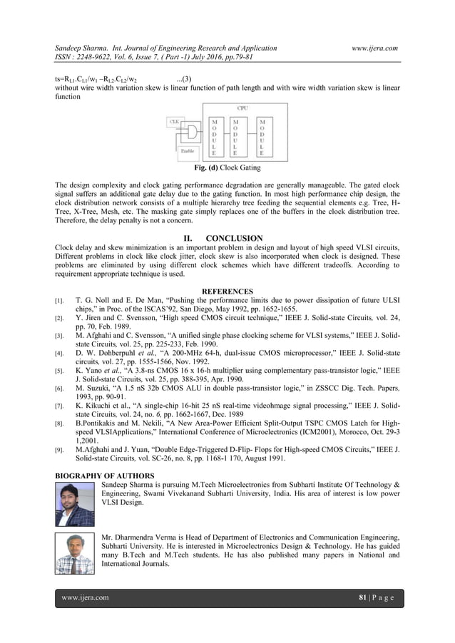 Low Power Clock Distribution Schemes In Vlsi Design Pdf Computer Networking Computing