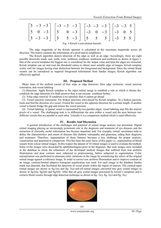 Vessels Extraction from Retinal Images | PDF