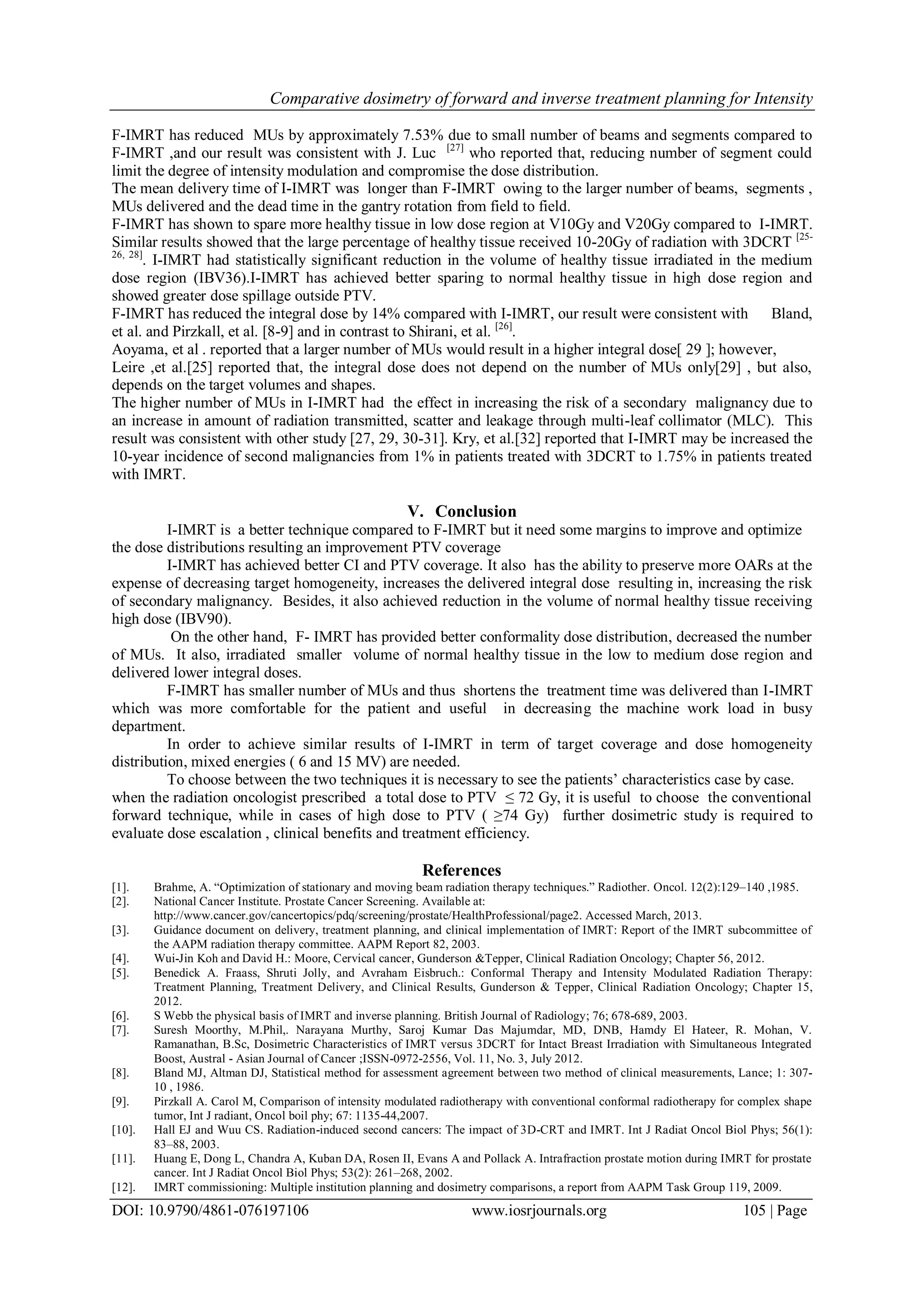 Comparative dosimetry of forward and inverse treatment planning for ...