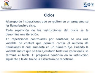 Estructura repetitiva | PPSX | Programming Languages | Computing