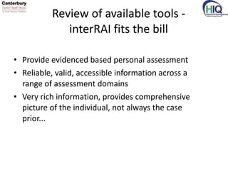 interRAI: a blueprint for establishing a national clinical software ...