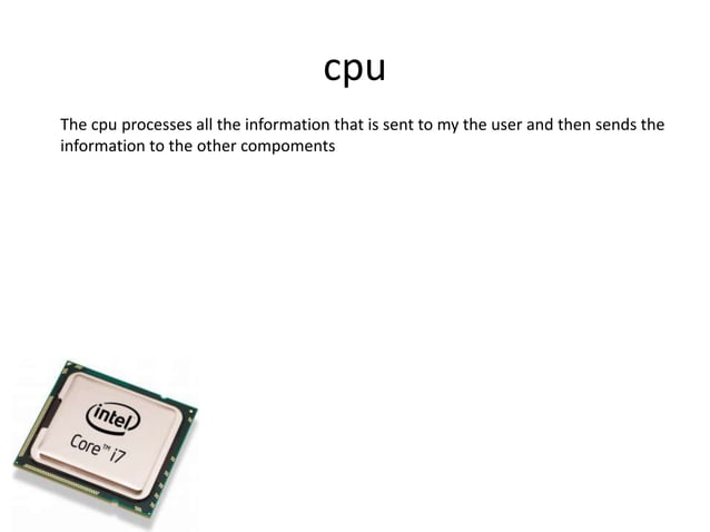 P1 identifying five typical computer components | PPT