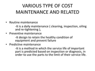 mechanical components & maintenance | PPTX