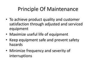 mechanical components & maintenance | PPTX