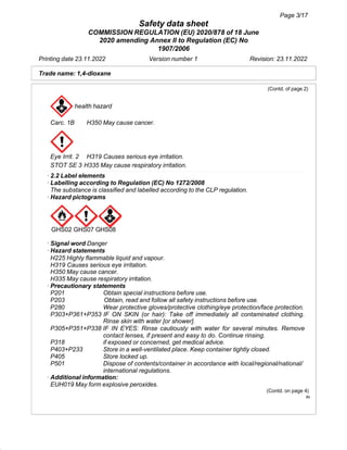 1,4-DIOXANE CHEMICAL MATERIAL SAFETY DATA SHEET | PDF