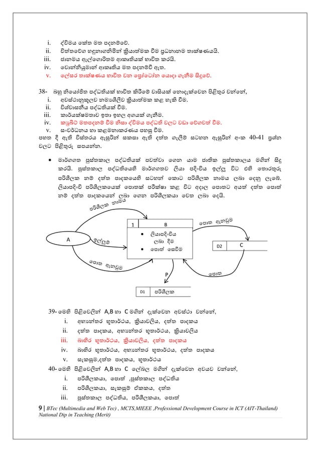 AL ICT Model Questions and Answers | PDF
