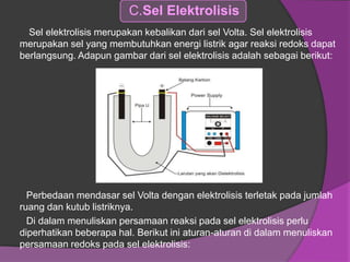 Penyetaraan reaksi redoks dan Elektrokimia | PPTX
