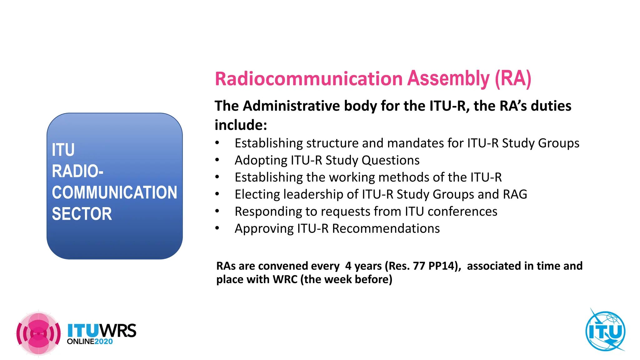 ITU Basics and Facts - ITU WRS J Wilson 2020 | PDF