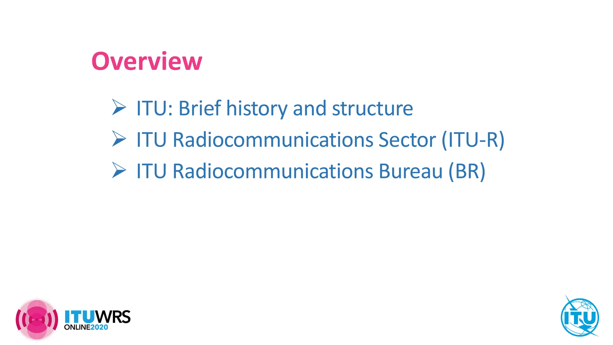 ITU Basics and Facts - ITU WRS J Wilson 2020 | PDF