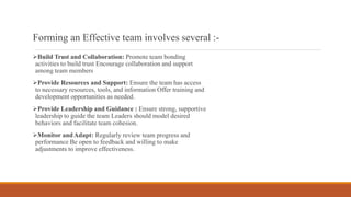 Types of Teams and how to create effectiveness in the Team.pptx