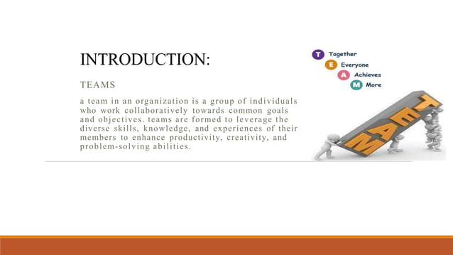 Types of Teams and how to create effectiveness in the Team.pptx