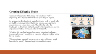 Types of Teams and how to create effectiveness in the Team.pptx
