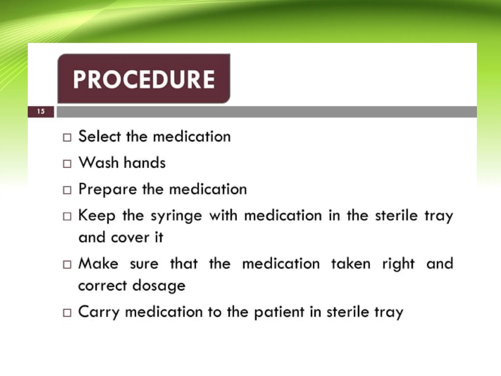 Intra muscular injection procedure.,site | PPT