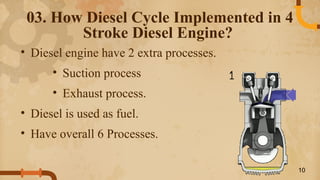 diesel cycle - a four-stroke cycle in which combustion takes place at ...