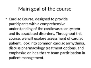 cardiac course assessment and management | PPT