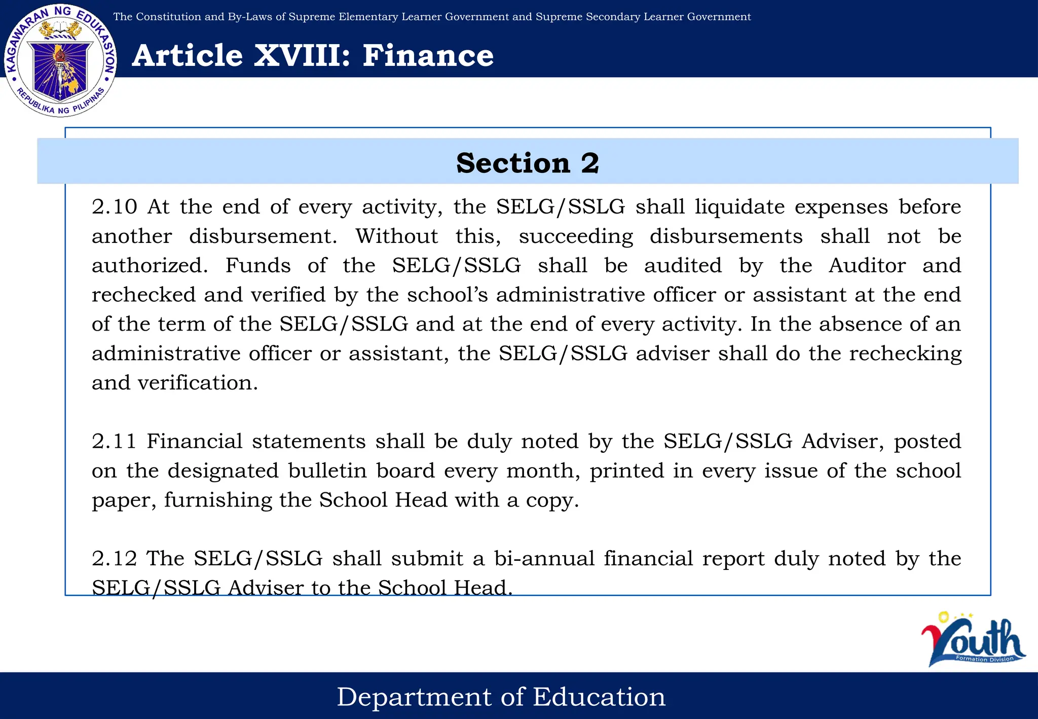 Constitution and by Laws of the Supreme Secondary Learner government | PPTX