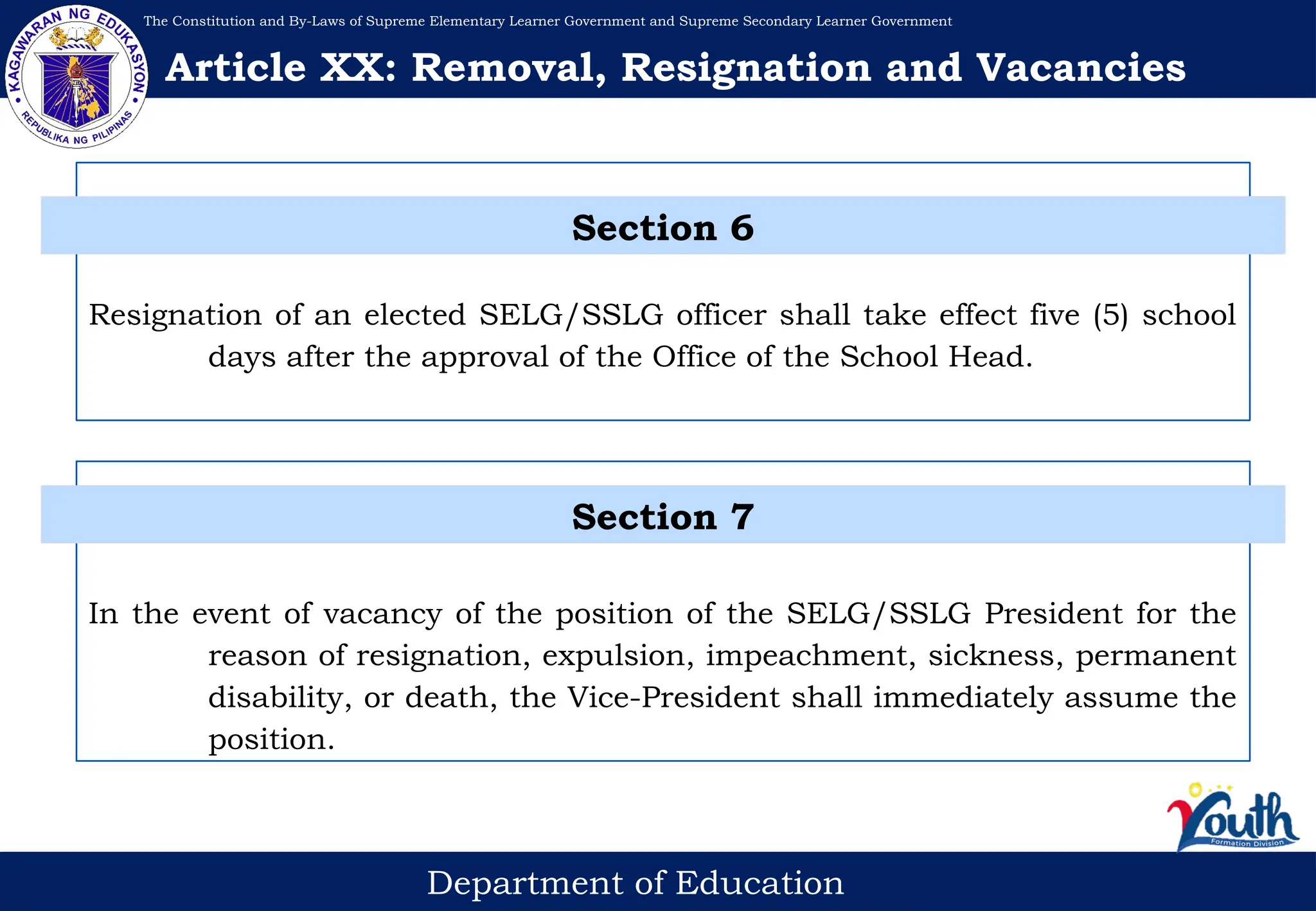 Constitution and by Laws of the Supreme Secondary Learner government | PPTX