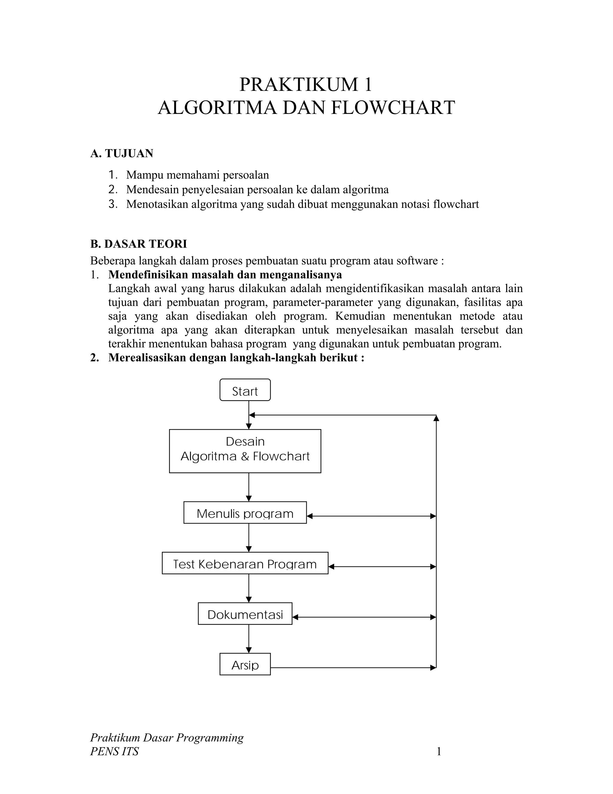 P1 algoritma dan flowchart 2 | PDF