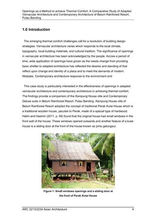 ASIAN ARCHITECTURE [ARC 2234]- Project 1: Case Study Paper: Openings as ...