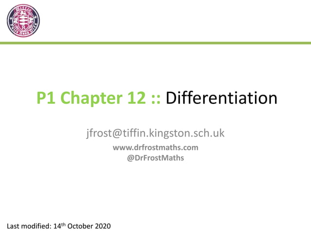P1-Chp12-Differentiation.pptx | Physics | Science