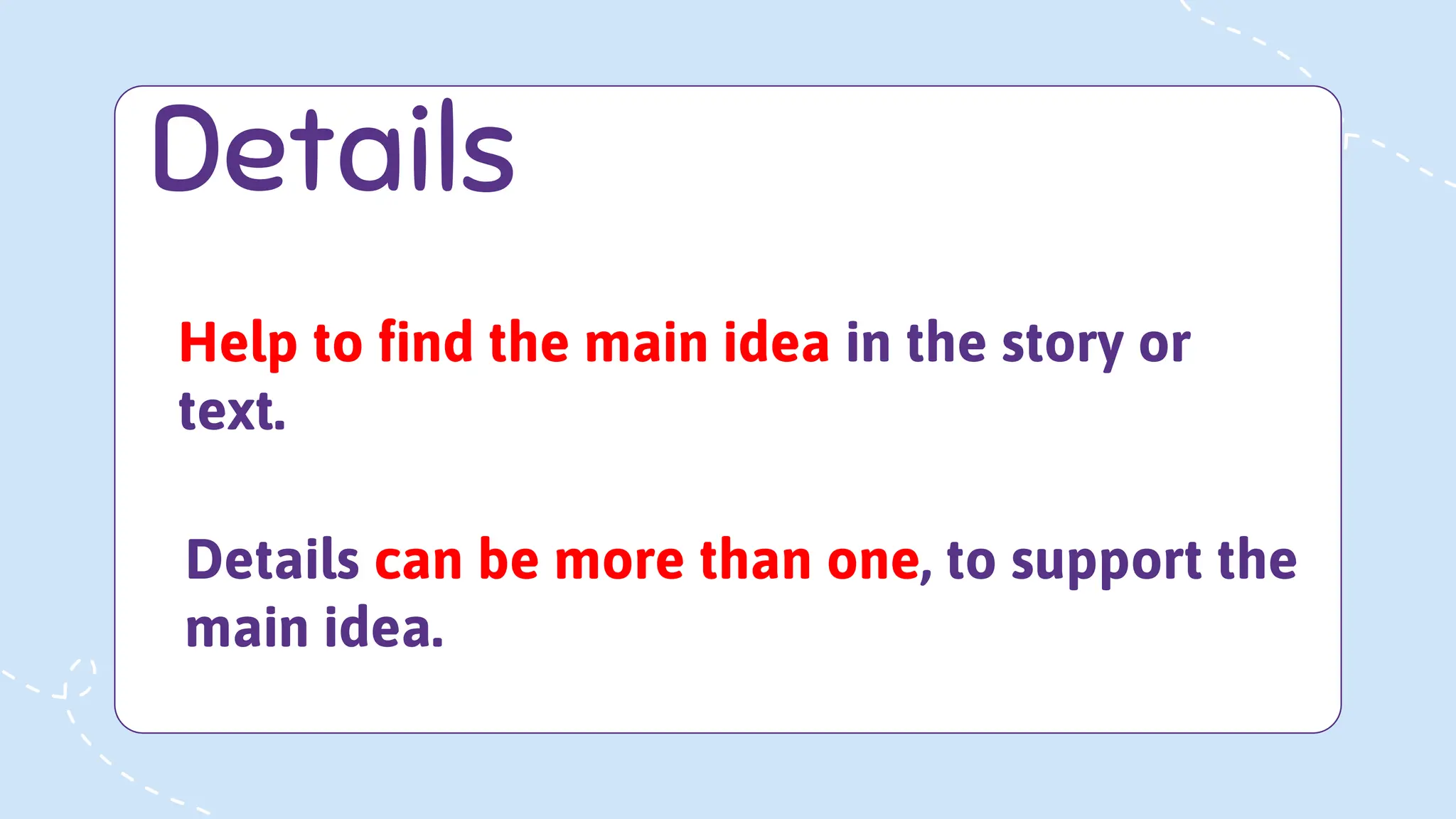 Reading Comprehension Primary 1 Main Idea | PPT | Cycling | Sports