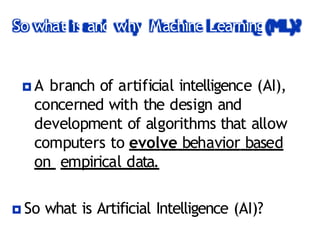 Introduction to Machine Learning and Deep Learning | PPTX